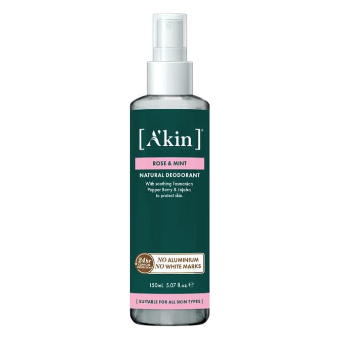 Shop Akin Rose and Mint Deodorant Spray 150ml Online