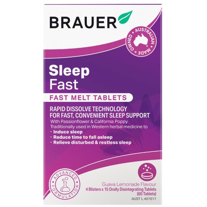Shop Brauer Sleep Fast Melt 60 tablets Online