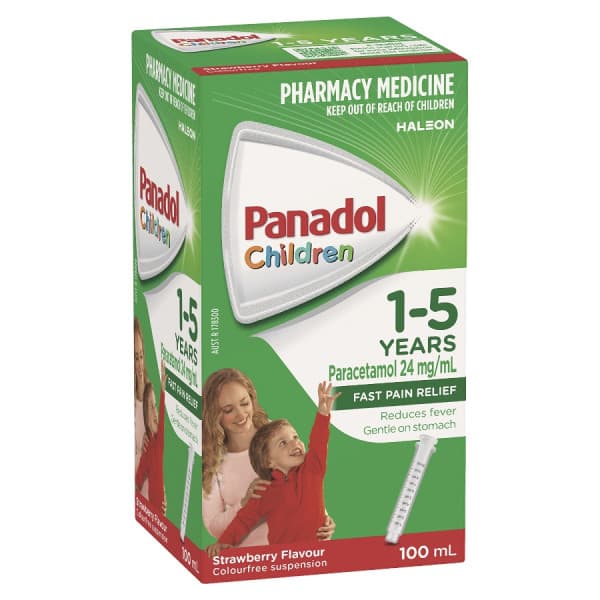 Shop Panadol Children 1 to 5 years Colourfree Suspension Strawberry ...