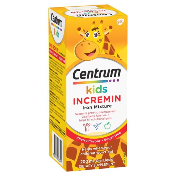 Shop Centrum Kids Incremin Iron Mixture Cherry Flavour 200ml Online