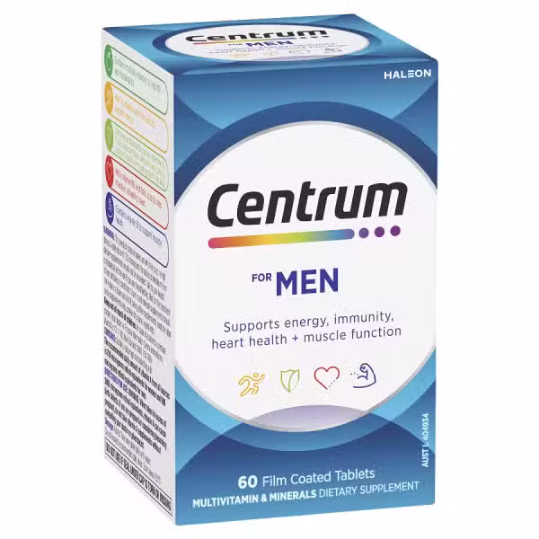 Shop Centrum for Men 60 Film Coated Tablets Online