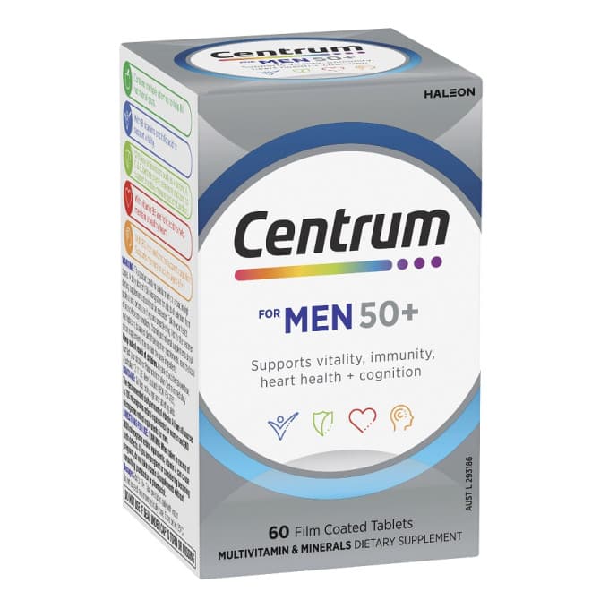 Shop Centrum for Men 50 Plus 60 Tablets Online