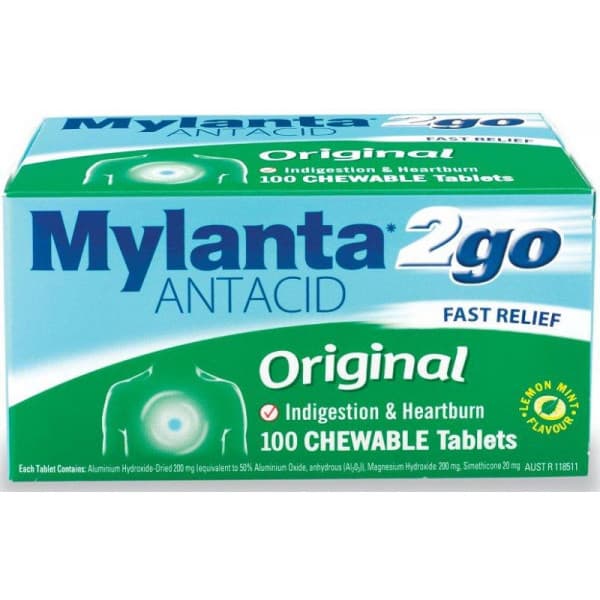Shop Mylanta 2go Original 100 Chewable Tablets Online