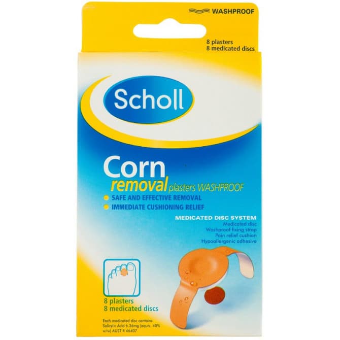 Shop Scholl Corn Removal Plasters Washproof 8 Medicated Discs Online