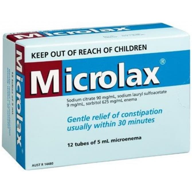 Shop Microlax Enema 5ml X 12 Online