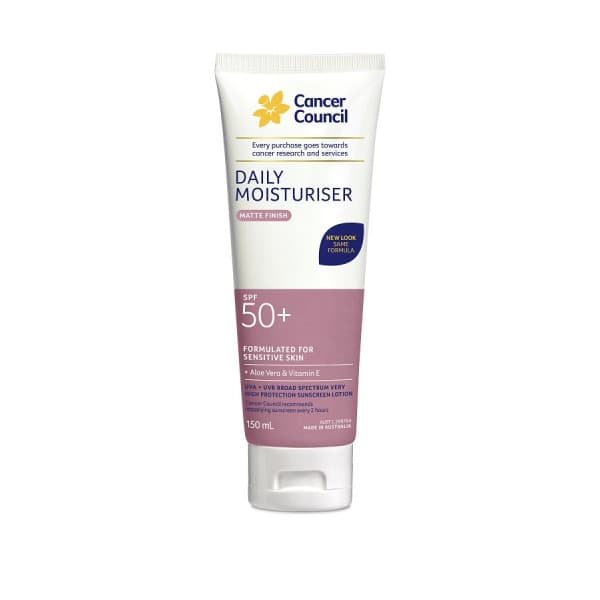 Shop Cancer Council Daily Moisturiser Matte SPF50 Plus 150ml Online