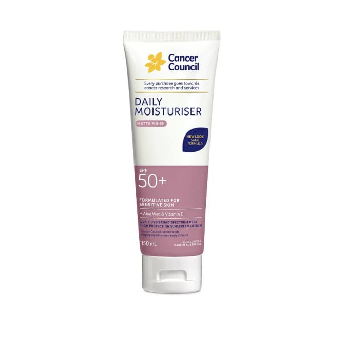 Shop Cancer Council Daily Moisturiser Matte SPF50 Plus 150ml Online