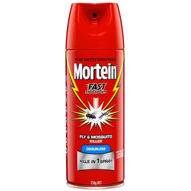 Shop Mortein Fast Knock Down Flying Insect Killer Odourless 250g Online
