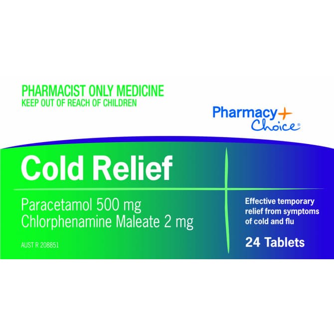 Shop Pharmacy Choice Cold Relief 24 Tablets S3 Online