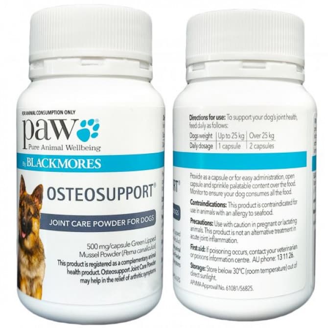 Buy Blackmores PAW Osteosupport Joint Care Powder For Dogs 150 Capsules ...