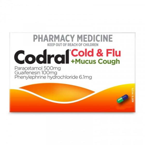 Shop Codral Cold and Flu plus Mucus Cough 48 Capsules Online