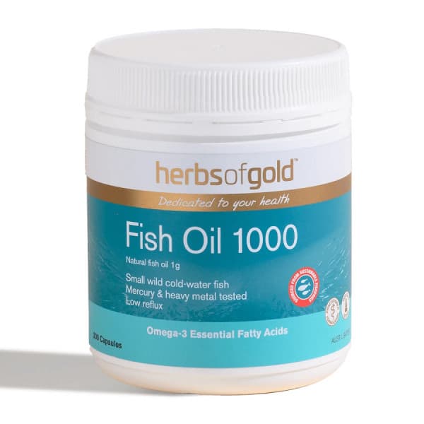 Shop Herbs of Gold Fish Oil 1000 200 Capsules Online