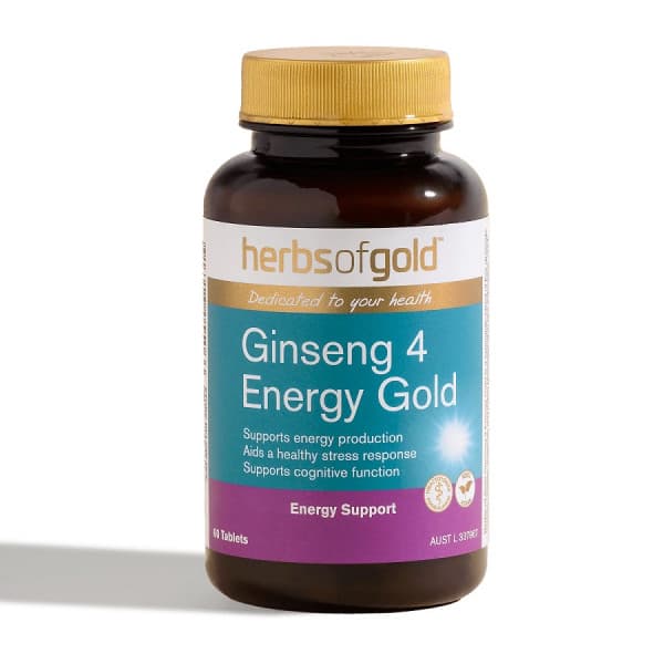 Shop Herbs of Gold Ginseng 4 Energy Gold 60 Tablets Online