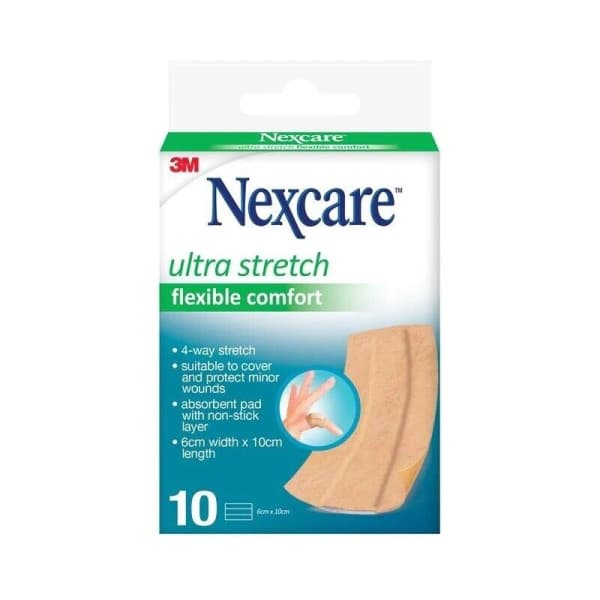Shop Nexcare Ultra Stretch Flexible Comfort 6cm x 10cm 10 Strips Online