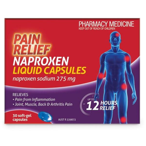 Shop Pain Relief Naproxen Liquid Capsules 30 Pack Online