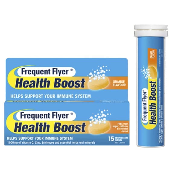 Buy Frequent Flyer Immunity Boost Orange Effervescent 15 Tablets Online ...