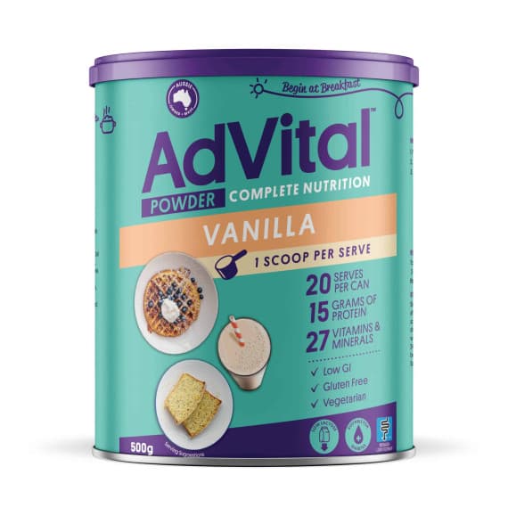 Shop AdVital Nutritionally Complete Vanilla Powder 500g Online