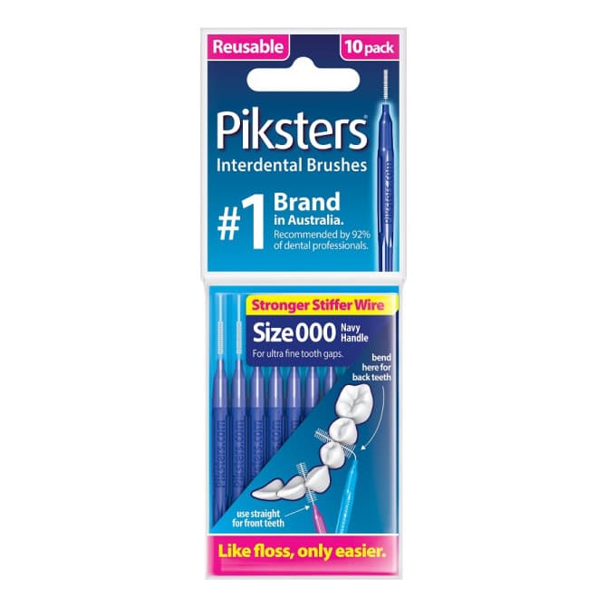 Shop Piksters Interdental Brushes Navy Size 000 10 Pack Online