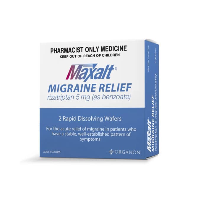 Shop Maxalt Migraine Relief 5mg 2 Tablets S3 Online