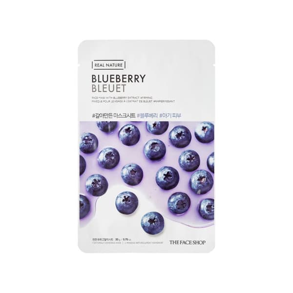 Shop The Face Shop Real Nature Blueberry Face Mask 20g Online