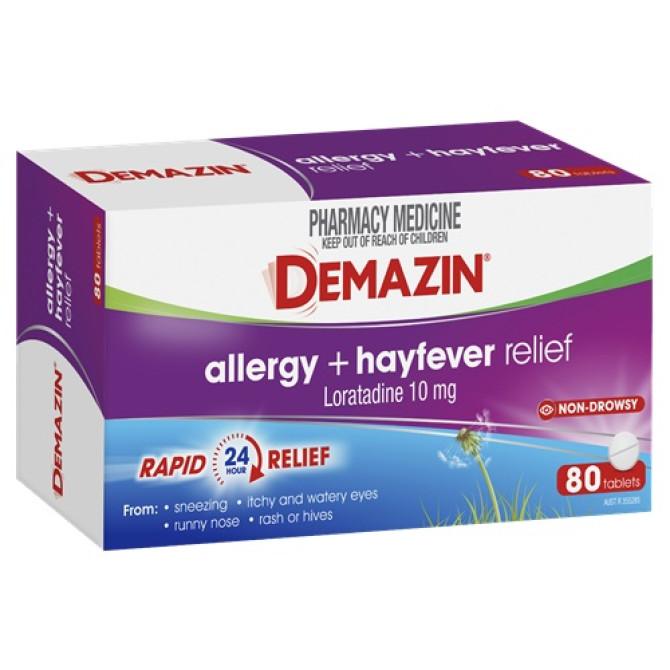 Buy Demazin Allergy Plus Hayfever Relief Non Drowsy 80 Tablets Online