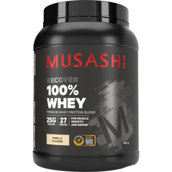 Buy Musashi 100 Percent Whey Vanilla 900g Online
