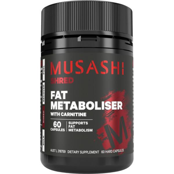Buy Musashi Fat Metaboliser with Carnitine 60 Capsules Online