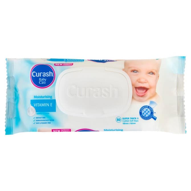 Shop Curash Babycare Vitamin E Baby Wipes 80 Pack Online