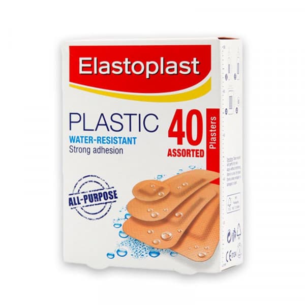 Buy Elastoplast Plastic Water-Resistant Strips Assorted 40 Pack Online