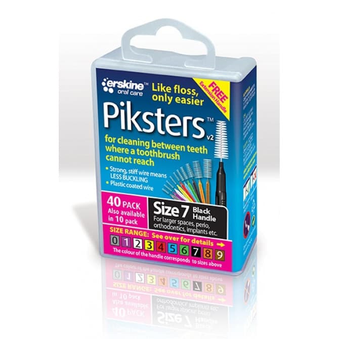 Shop Piksters Size 7 Black 40 Pack Online