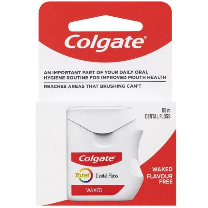 Shop Colgate Total Waxed Dental Floss 50m Online