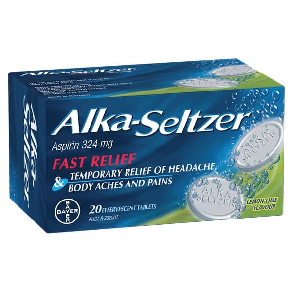 Shop Alka Seltzer Effervescent Tablets Lemon Lime 20 Tablets Online
