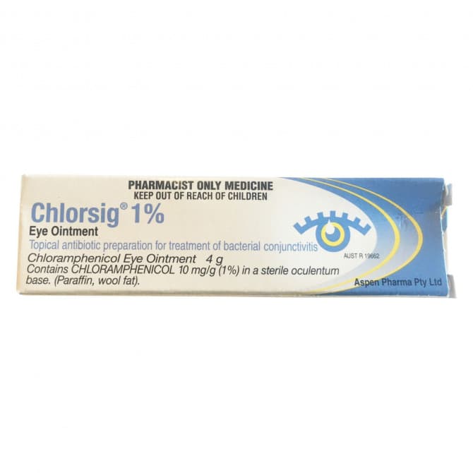 Shop Chlorsig Eye Ointment 1 percent 4g S3 Online