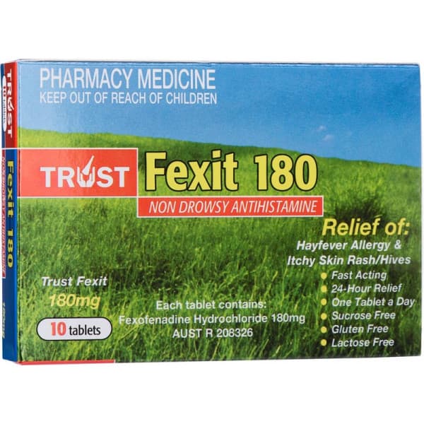 Shop Trust Fexit 180mg 10 Tablets Online