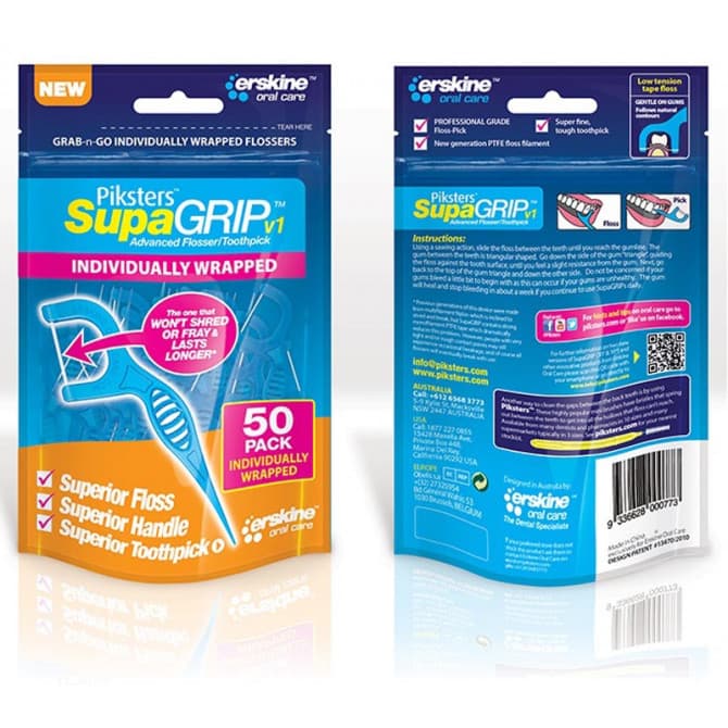 Buy Piksters SupaGrip Floss 50 Pack Online | Chemist Australia