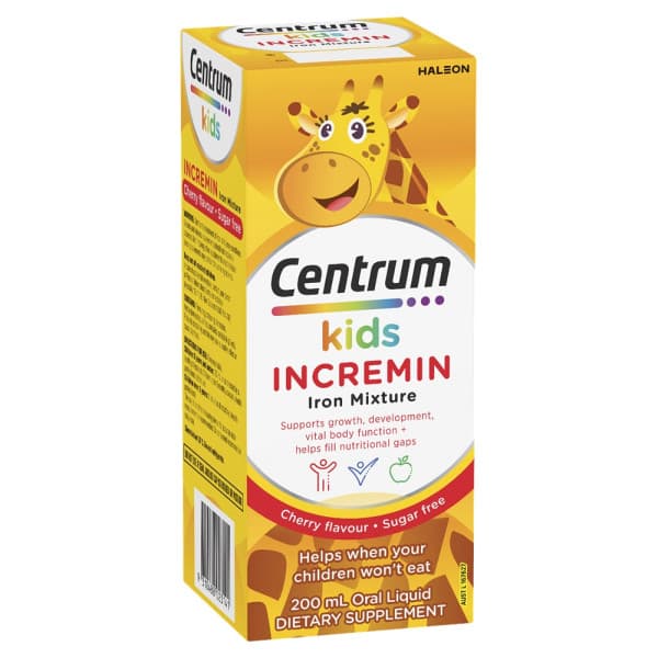 Buy Centrum Kids Incremin Iron Mixture Cherry Flavour 200ml Online