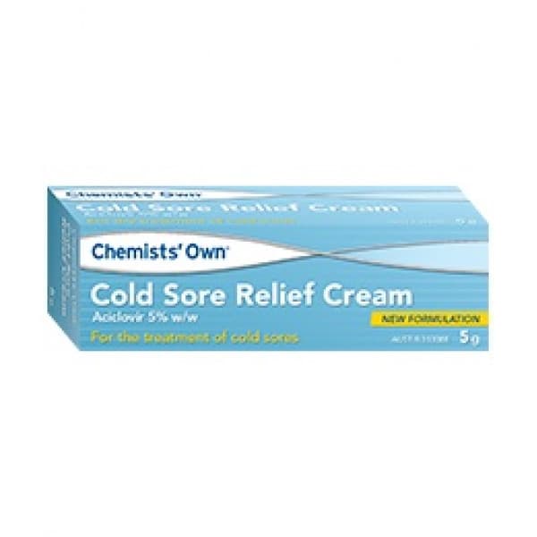 Shop Chemists Own Cold Sore Relief Cream 5g Online