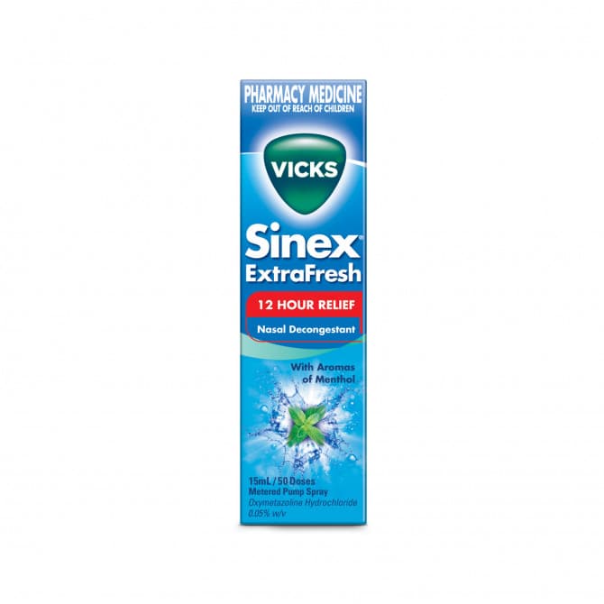 Shop Vicks Sinex Extra Fresh 12 Hour Relief Nasal Decongestant 15ml Online