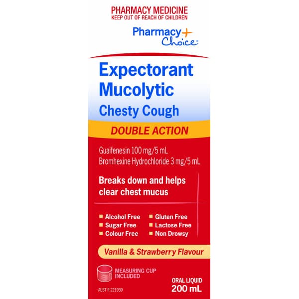 Shop Pharmacy Choice Expectorant Mucolytic Chesty Cough 200ml Online