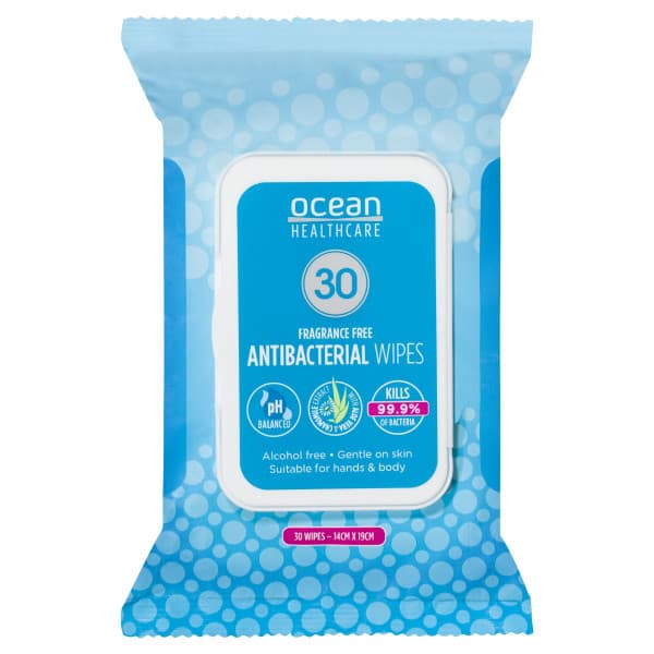 Shop Ocean Healthcare Antibacterial Wipes 30 Pack Online