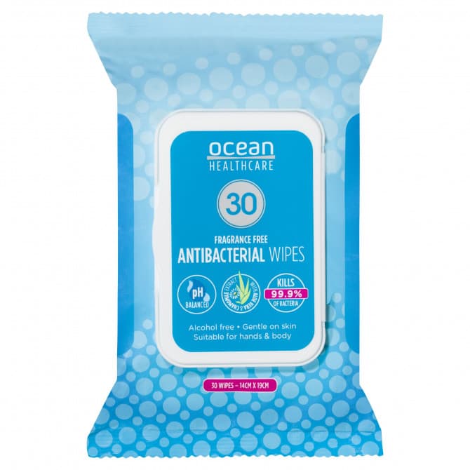 Shop Ocean Healthcare Antibacterial Wipes 30 Pack Online