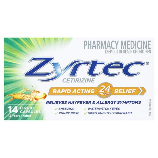 Shop Zyrtec Rapid Acting 14 Liquid Capsules Online