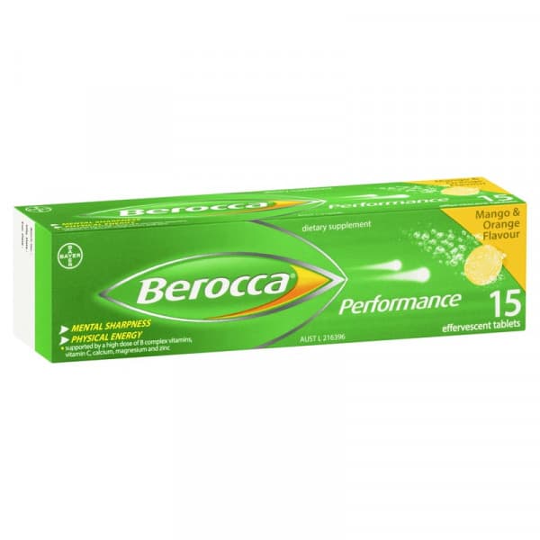 Shop Berocca Performance Mango & Orange 15 Effervescent Tablets Online