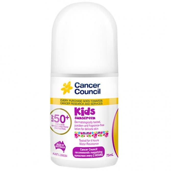 Shop Cancer Council Kids Sunscreen SPF50+ Roll On 75ml Online